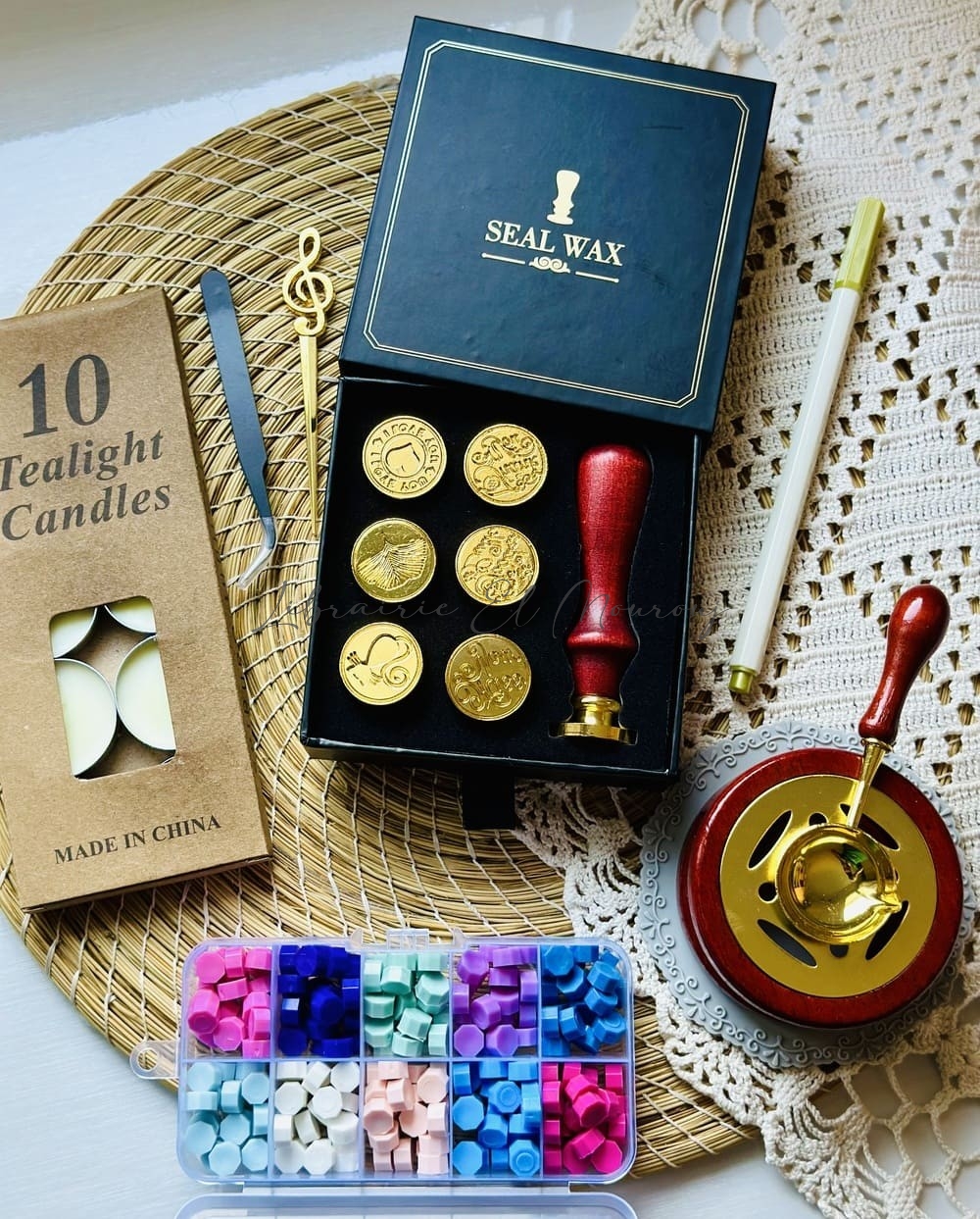 Elegant Seal Wax Kit - Black : scellez avec style